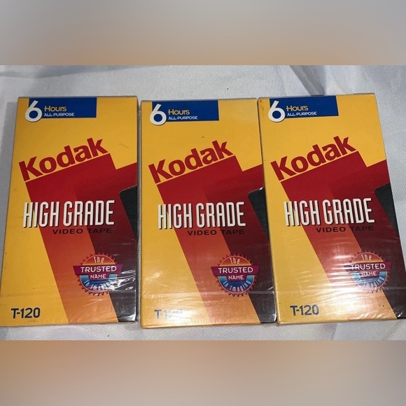 Kodak | Cameras, Photo & Video | Kodak Vhs Tapes With Red And Yellow ...